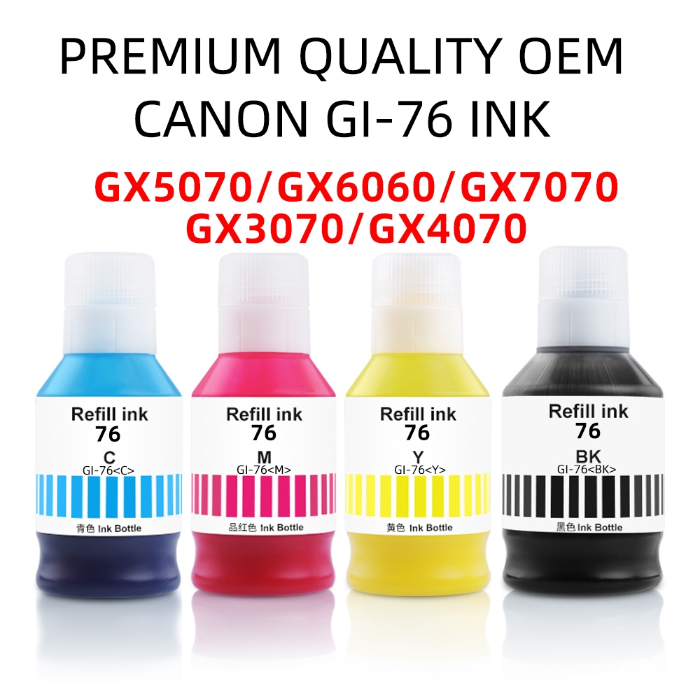 Canon GI-76 GI76 Pigment Ink Bottles Compatible for Canon MAXIFY GX5070 ...