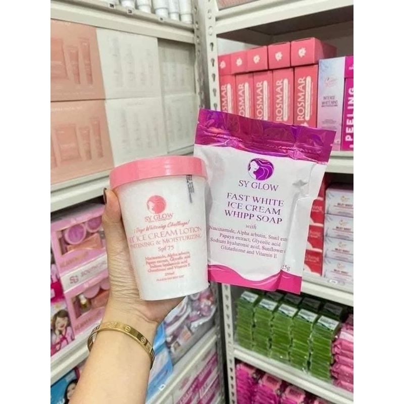 SY GLOW FAST WHITENING ICE CREAM WHIP SOAP 125g | Shopee Malaysia