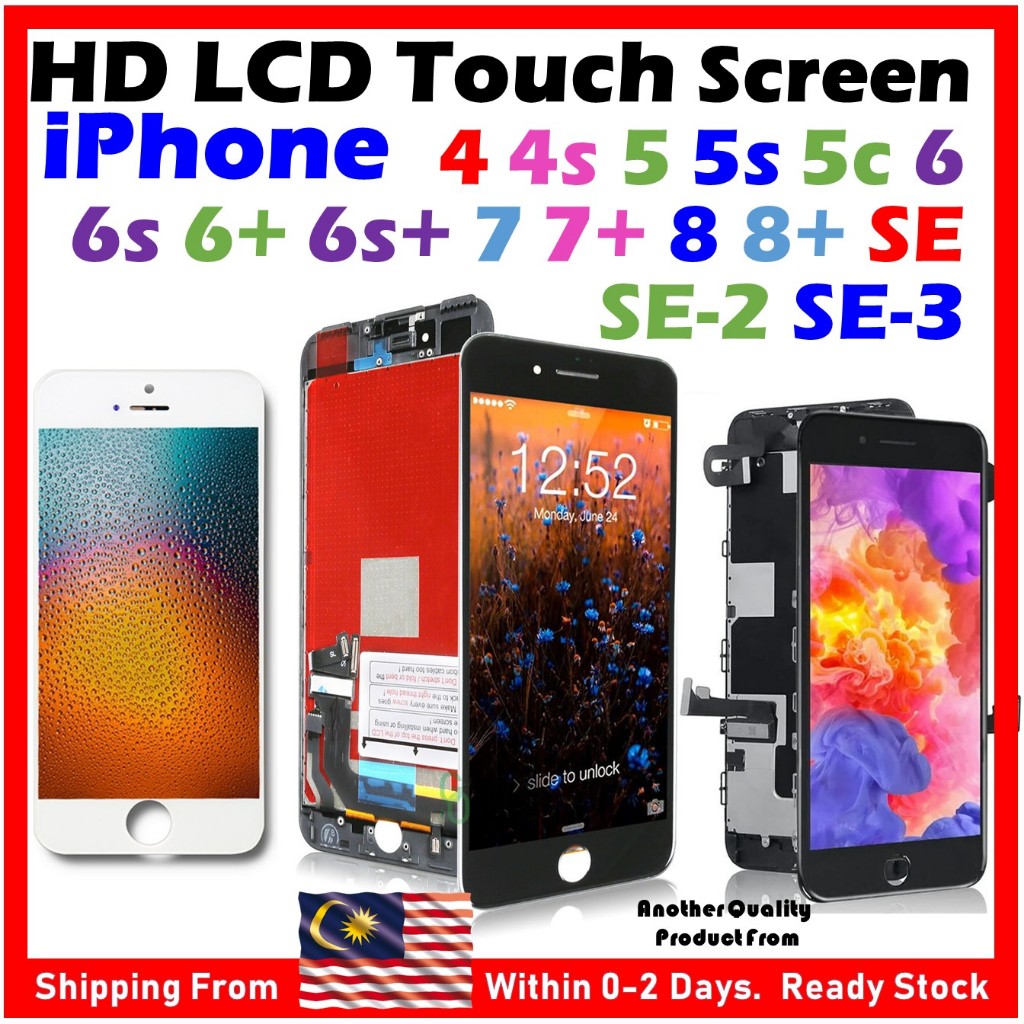 NGS HD+ LCD Touch Screen Compatible For iPhone 4 iph 4s iPh 5 5S 5C SE ...