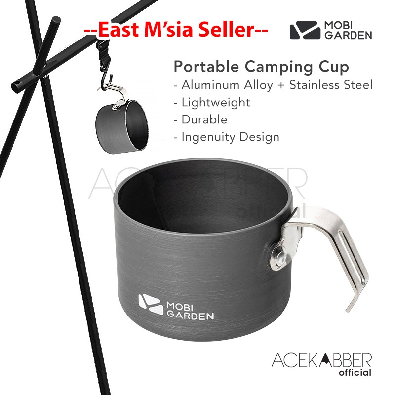 [ Acekabber ] MOBI GARDEN Portable Aluminum Cup Outdoor Camping Coffee ...