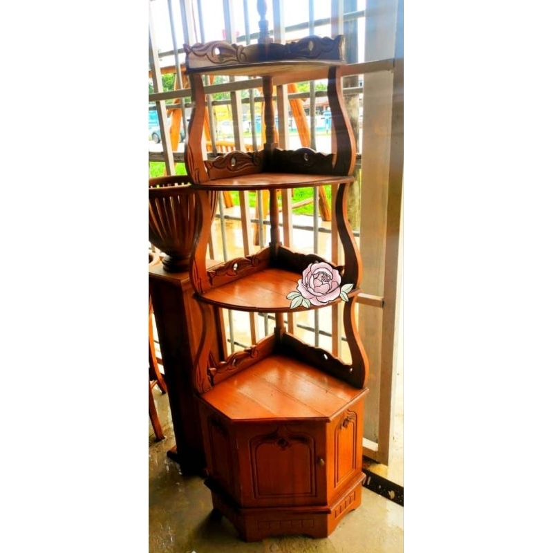 CLEAR STOK ALMARI JATI RAK JATI TEAK WOOD RACK | Shopee Malaysia