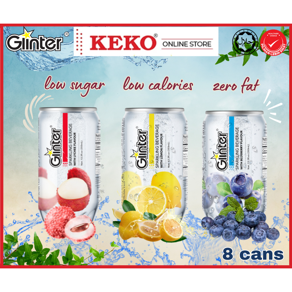 Glinter Mild Sparkling Water/ Carbonated Soft Drinks [Random Flavour ...