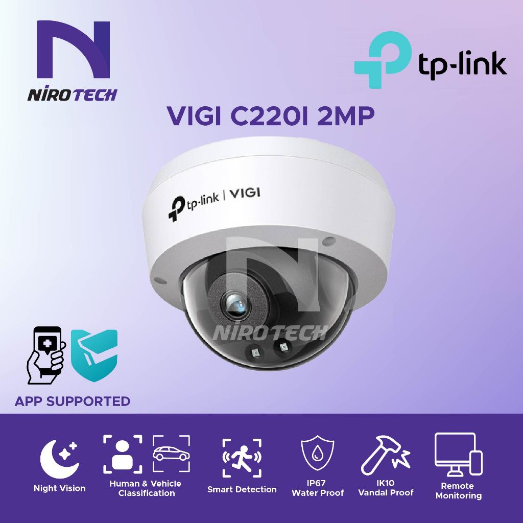 TP-LINK VIGI C220I 2MP IR Dome Network Camera (2.8mm) | Shopee Malaysia