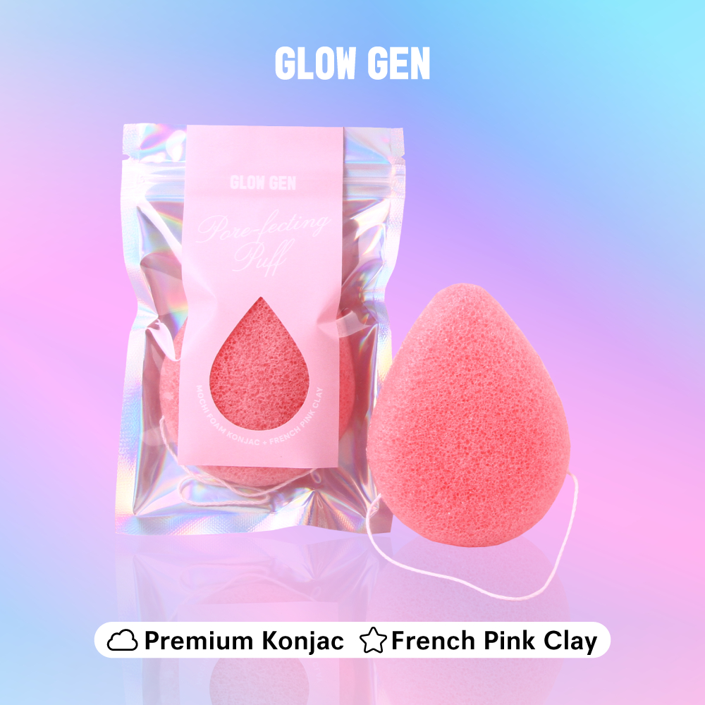 GLOW GEN 🇲🇾 Pore-fecting Cleansing Puff | Konjac and French Pink Clay ...
