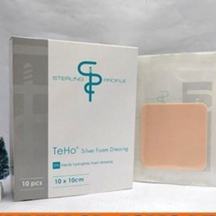 Teho Silver Foam Dressing (Sterile Hydrophilic foam dressing) 10cm x ...