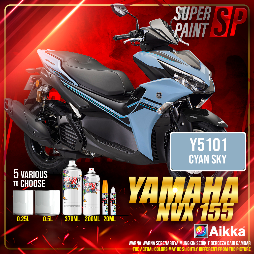 AIKKA Y5101 Cyan Sky | Yamaha NVX 155 | 2K Paint Car Motor Aerosol Cat ...