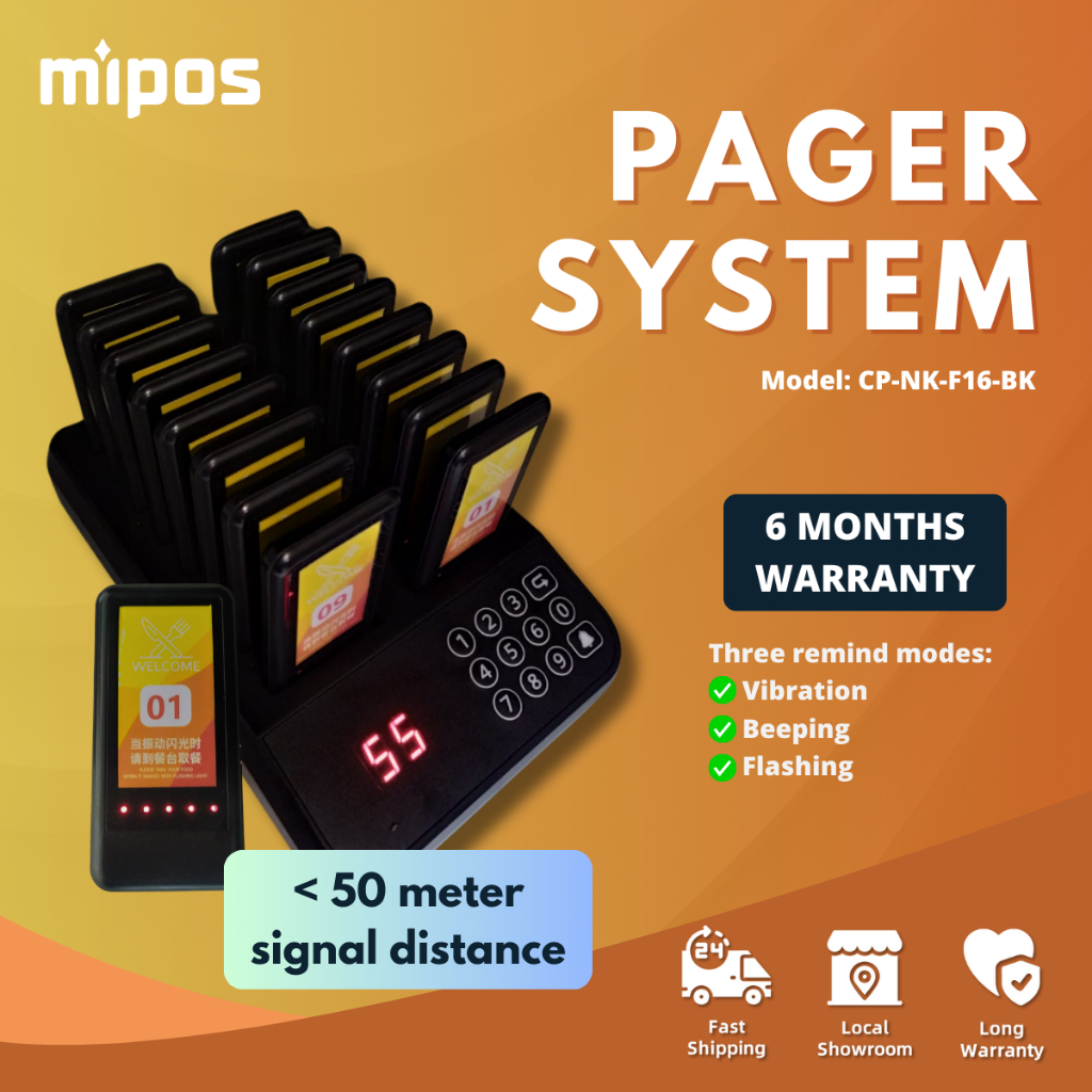 Restaurant Pager Paging Wireless Calling System I 16 Pagers Wireless ...