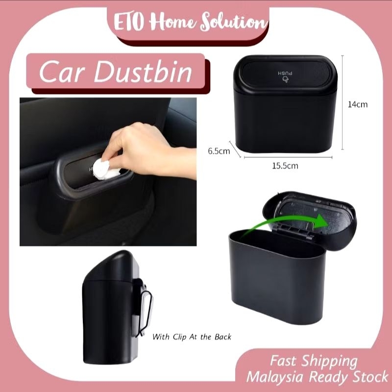 ETO Car Trash Garbage Mini Car Bin Rubbish Bin Hangable Dustbin Storage ...