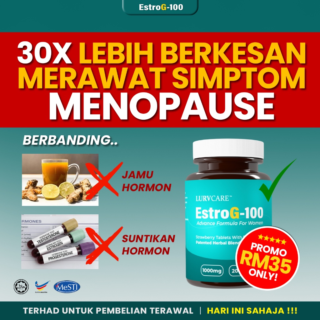 ESTRO G-100 BY LURVCARE | SOLUSI GEJALA MENOPAUSE | Shopee Malaysia