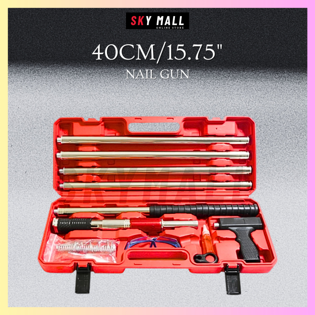 Manual Steel Nail Gun Heavy Duty Extension Rod Puncher Nailer Paku ...