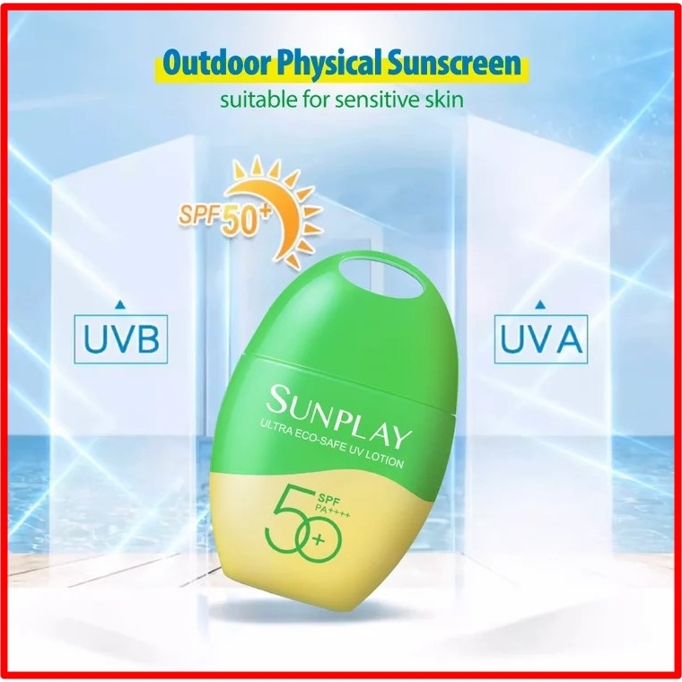 SUNPLAY Ultra Eco-Safe UV Lotion SPF 50+ PA++++ 35g (Ocean friendly) | Shopee Malaysia