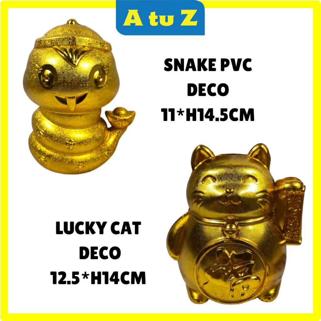 AtuZ [ReadyStock] Snake PVC Deco 11*H14.5cm/Lucky snake mini Coin Box ...