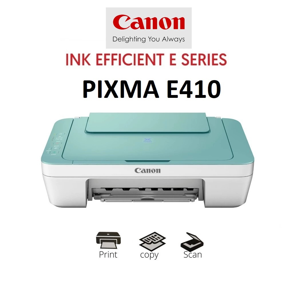 Canon Pixma E410 (Green White) AIO Ink Efficient Printer | Shopee Malaysia