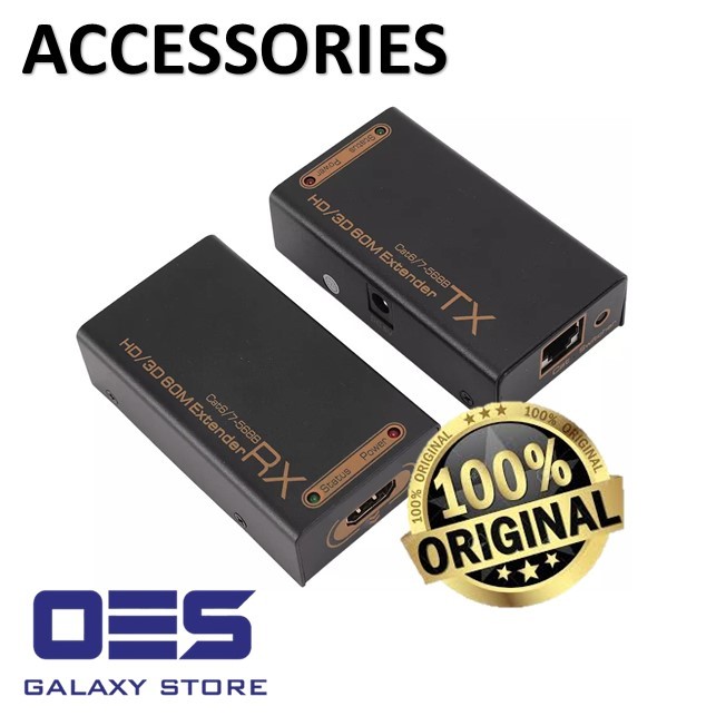 HDMI Extender 60 Meter Crystal-clear 1080p HD Video With Power Adaptor ...