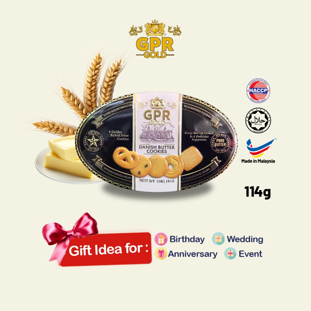 GPR Gold Biskut Mentega (114g) Butter Cookies 100% Tulen/Halal/Doorgift Hadiah Premium | Shopee ...