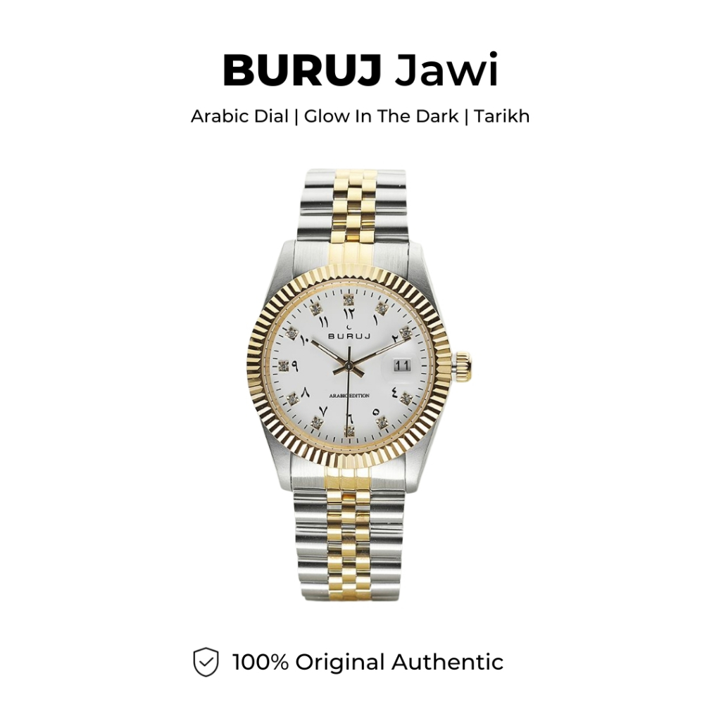[ORIGINAL] BURUJ Jawi Jam Tangan Islamik Premium Tulisan Arab Stainless ...