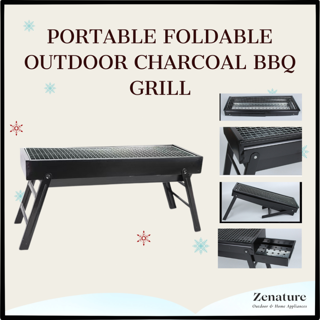 [MY] BBQ 60cm Portable Foldable Outdoor Charcoal BBQ Grill Outdoor Barbeque Set Camping Picnic ...