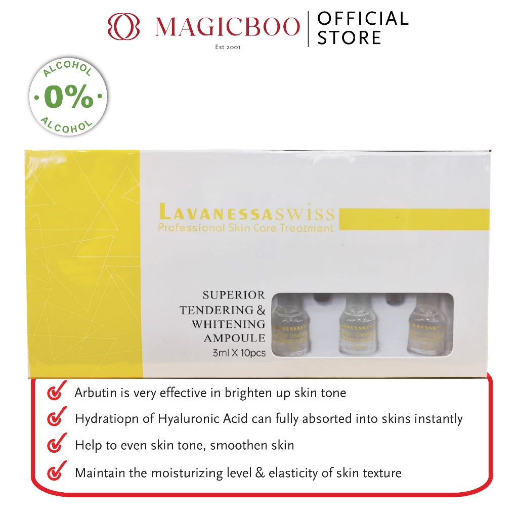 Magicboo Lavanessaswiss Superior Tendering & Whitening Ampoule (10pcs x ...