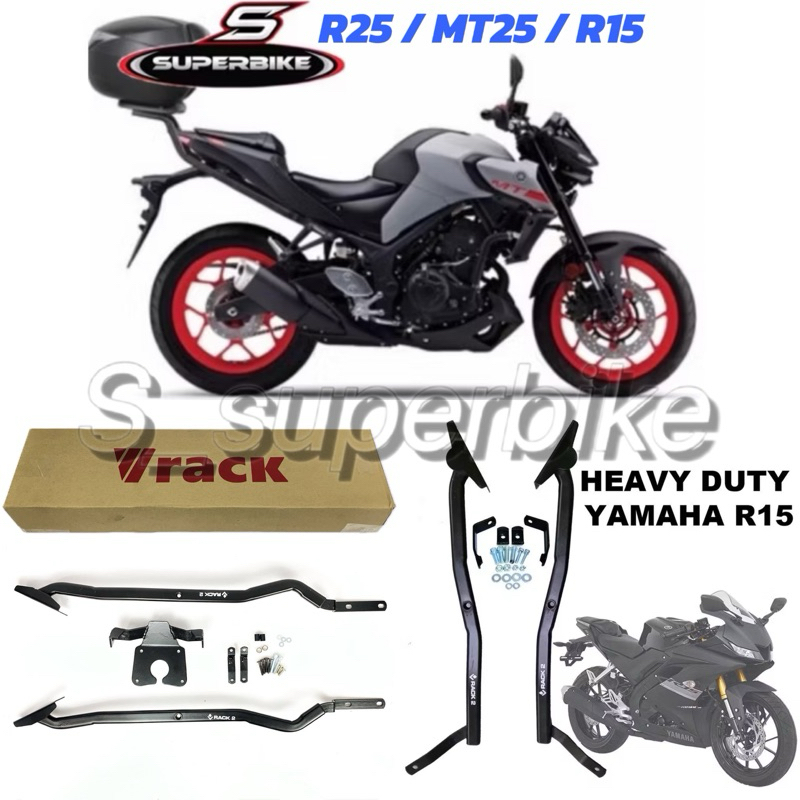 MT25 R25 R15 MONORACK HEAVY DUTY RACK 2 MT15 TOP BOX RACK | Shopee Malaysia