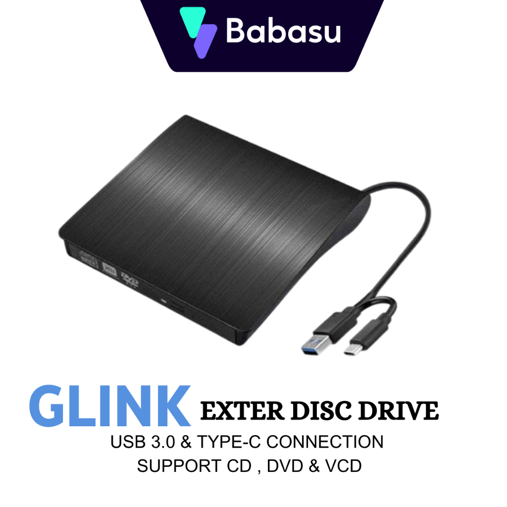 Glink External DVD USB 3.0 DVD-RW Driver Portable Ultra Thin External ...
