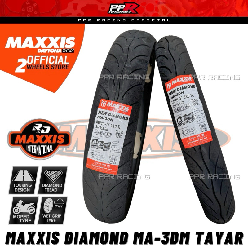100% ORIGINAL MAXXIS DIAMOND MA-3DN TYRE 17 TUBELESS TAYAR TIRES TYRES ...