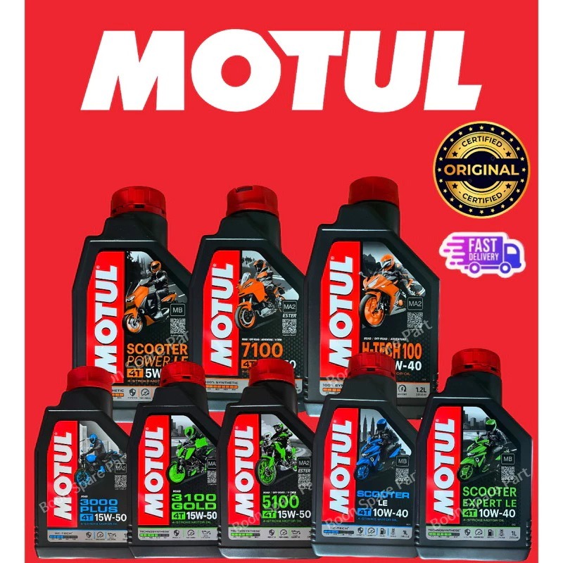 100% ORIGINAL MOTUL ENGINE OIL MINYAK HITAM 4T 3100 5100 7100 SCOOTER SEMI/FULLY | Shopee Malaysia