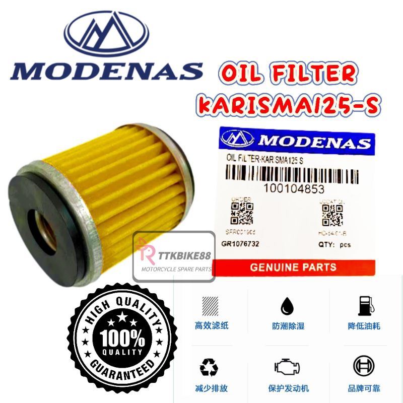 KARISMA125 S V3 Z15 GT ELIT150 S OIL FILTER MODENAS ORIGINAL KARISMA ...