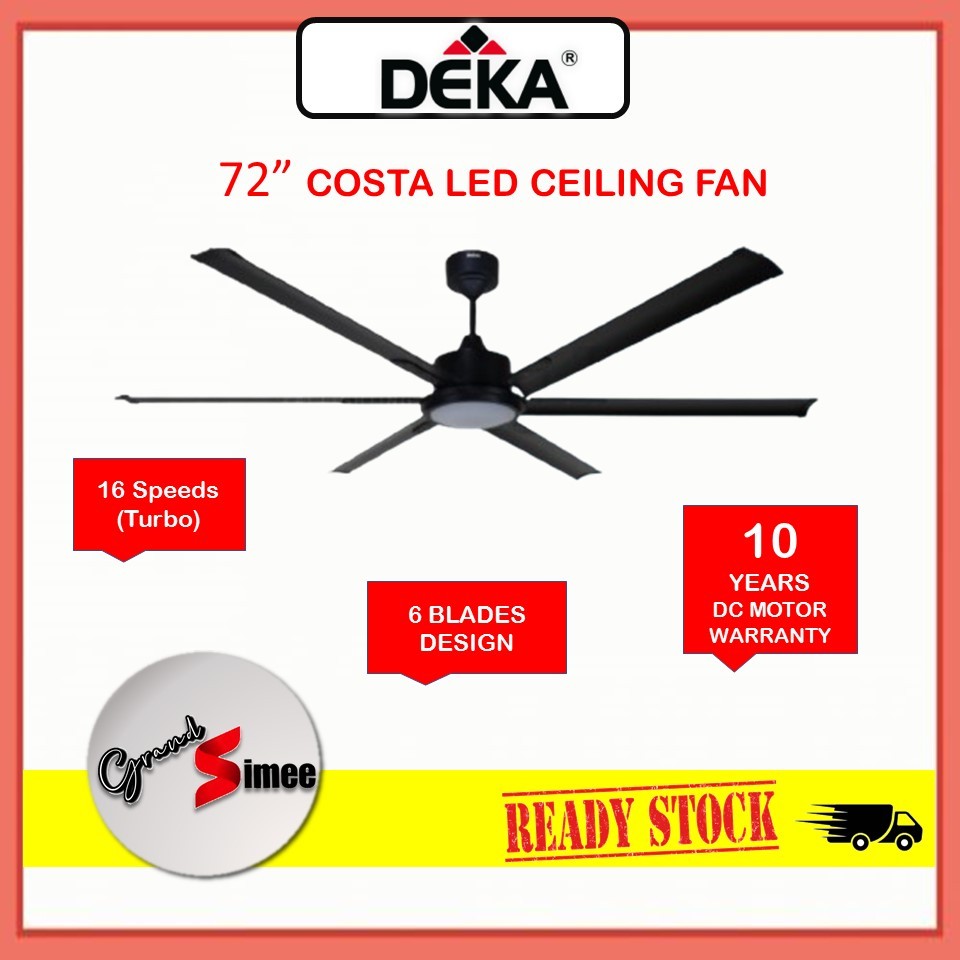 Deka + Costa 72" LED 6 Aluminum Alloy DC motor Remote Control Ceiling ...