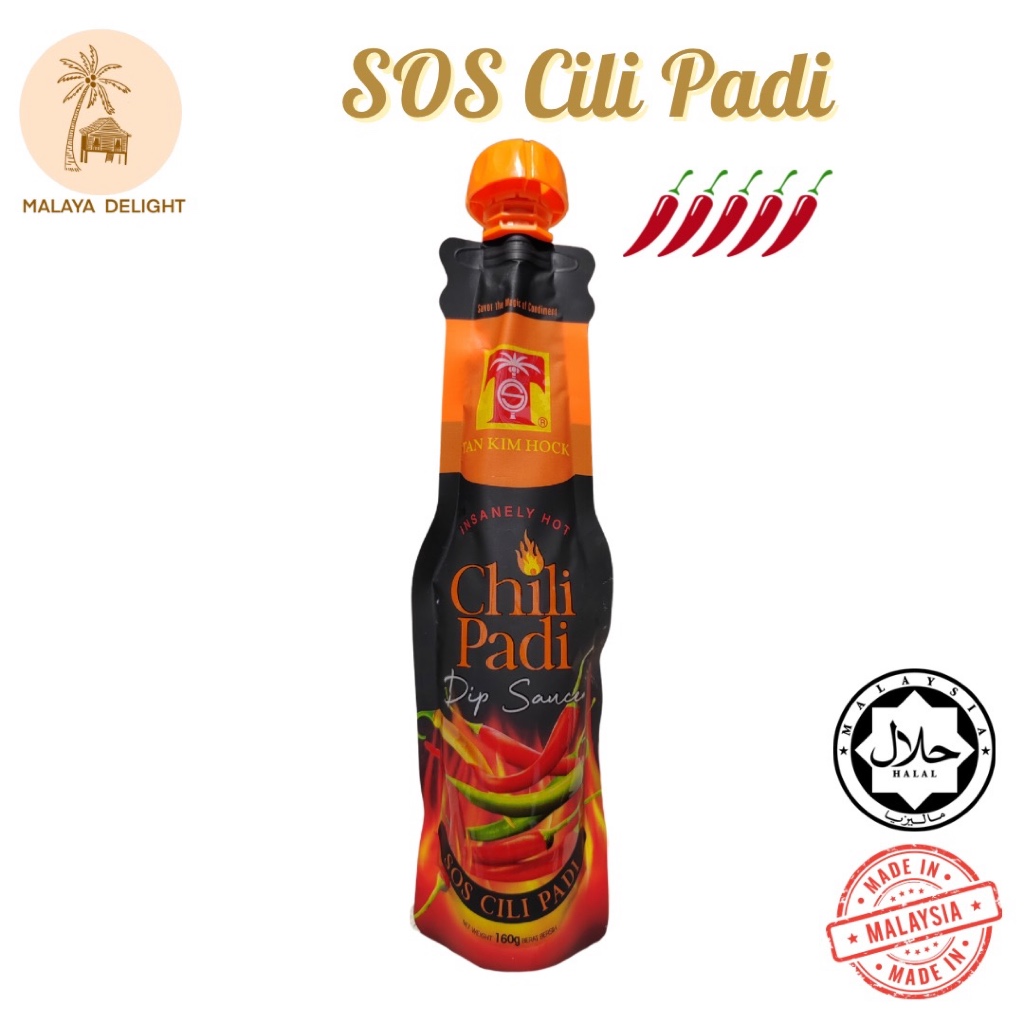 TAN KIM HOCK Chilli Padi Dip Sauce | SOS CILI PADI HALAL 160gm | Shopee ...