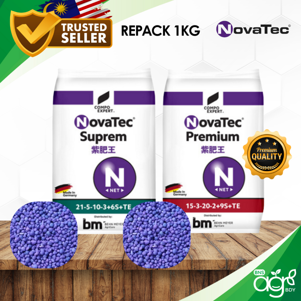 AgroBuddy 1kg Novatec Suprem 21-5-10+3+6S+TE Premium 15-3-20-2+9S+TE ...
