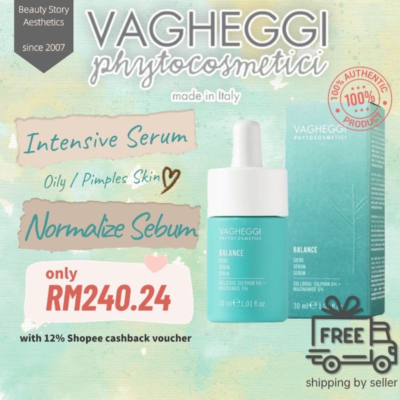 VAGHEGGI BALANCE SERUM 30ml (Niacinamide 5%+Colloidal Sulphur 5% ...
