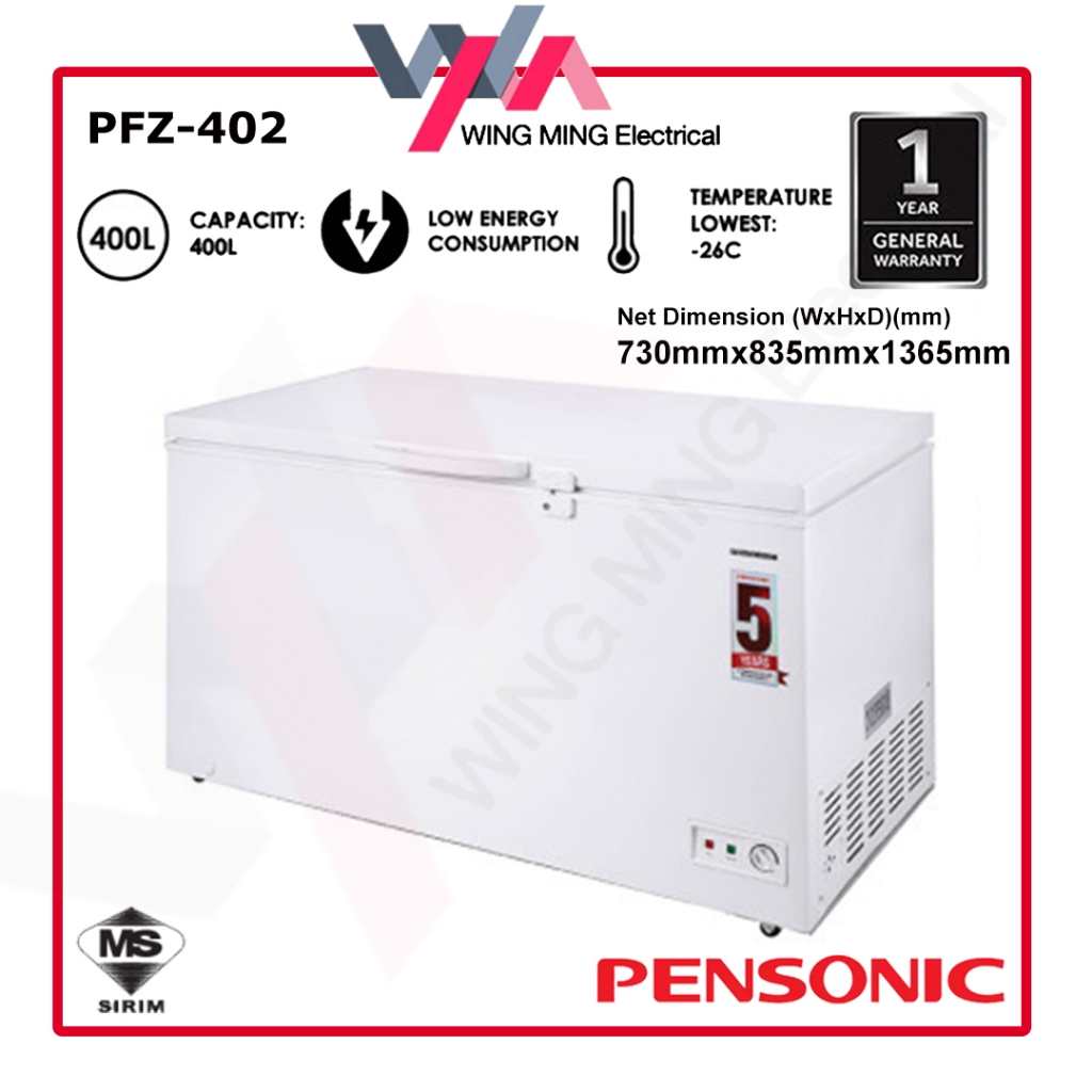 Pensonic 400L Chest Freezer Refrigerator 2 Door/Peti Beku 2 Pintu (PFZ ...