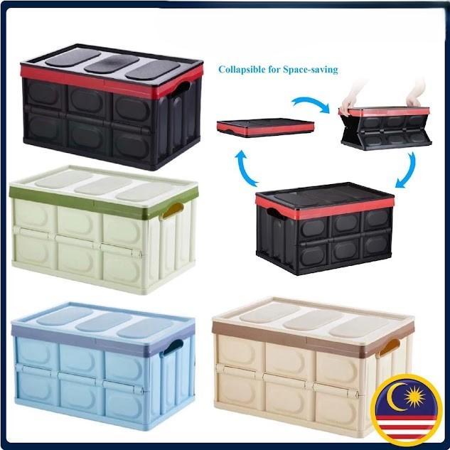 [Ready Stock]30/55L Multifunction Foldable Storage Box Foldable ...