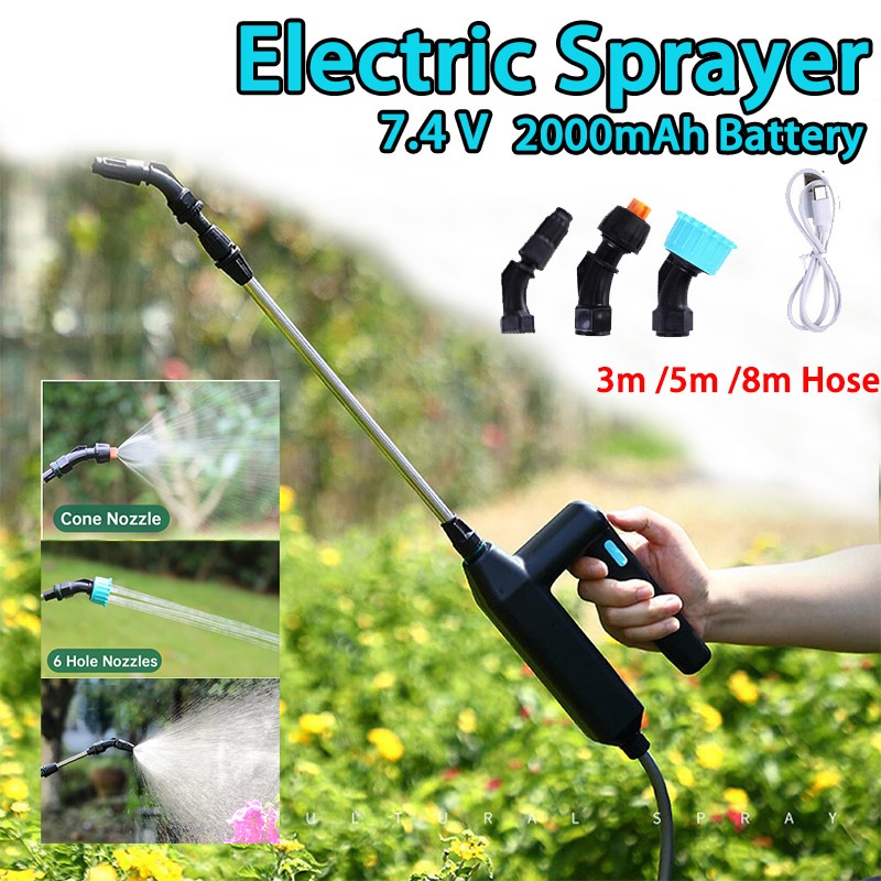 3/5/8M Portable Electric Sprayer Automatic Electric Misters Machine Gun ...
