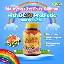 Bio+ Junior ProBiotic BC30 FRUIT Gummy with Prebiotic & Vitamin C 60's ...