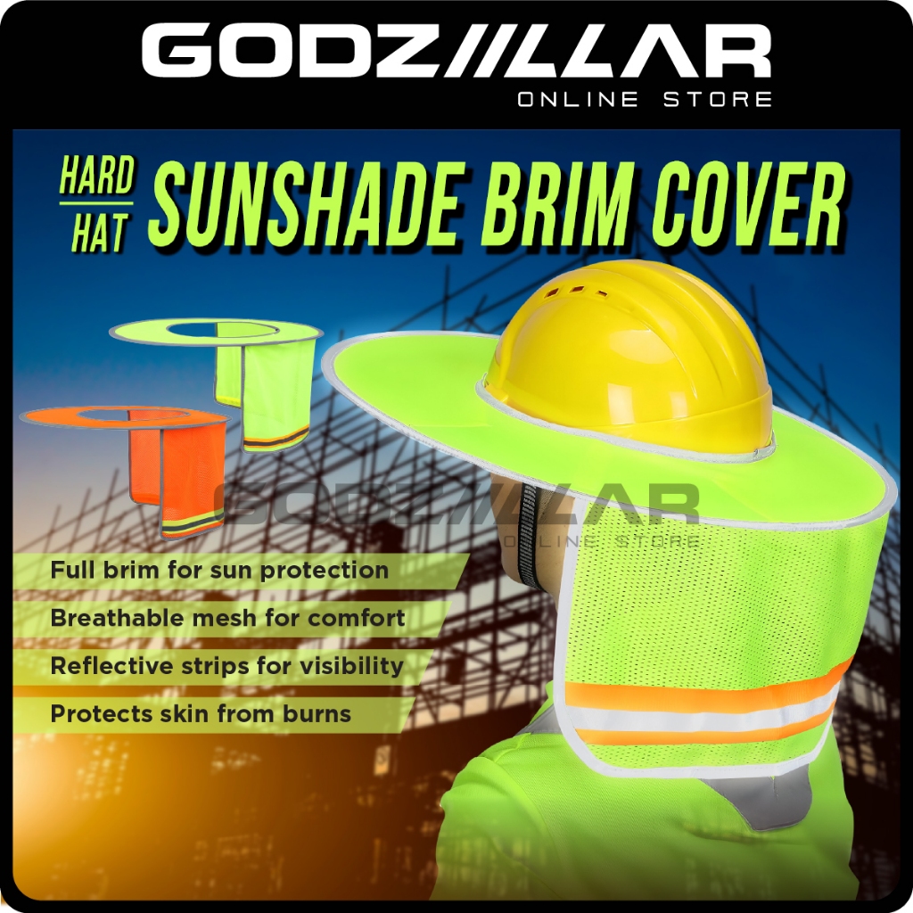 Safety Helmet Sunshade Cover Brim Hard Hat Neck Shield Outdoor Face Sun ...