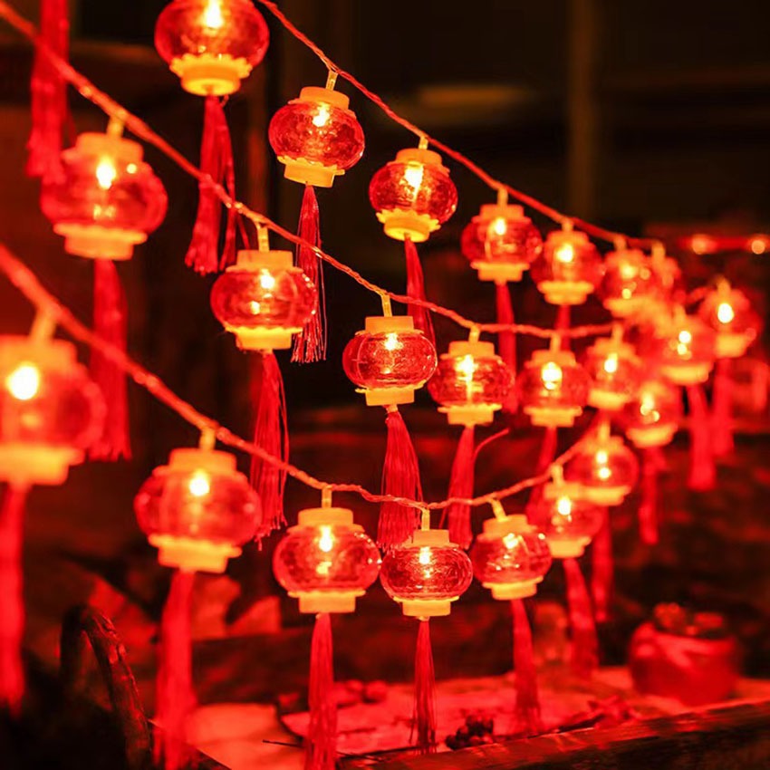 【Local Delivery】Goluck Spring Festival Lantern String Celebration Fu ...