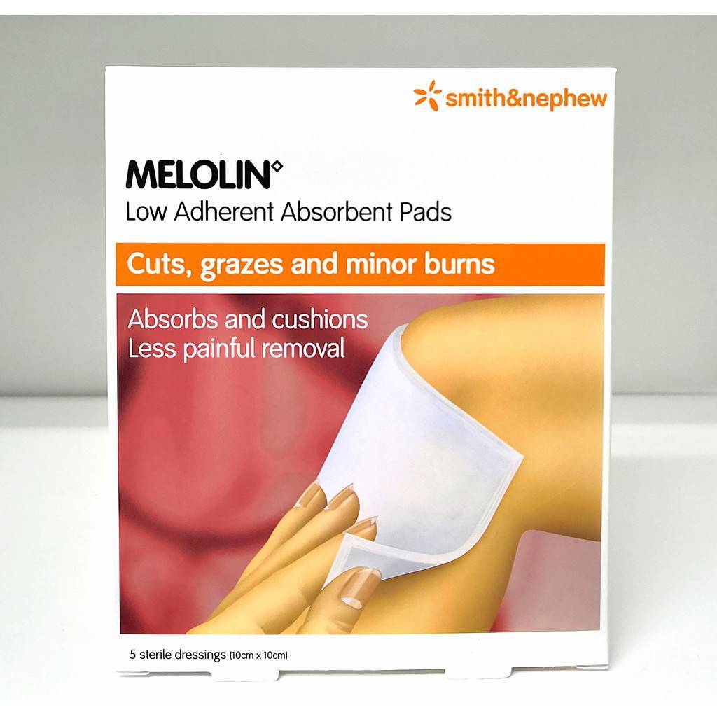 Smith & Nephew Melolin Cushioned Dressing Pads (5 sterile dressings 5cm ...