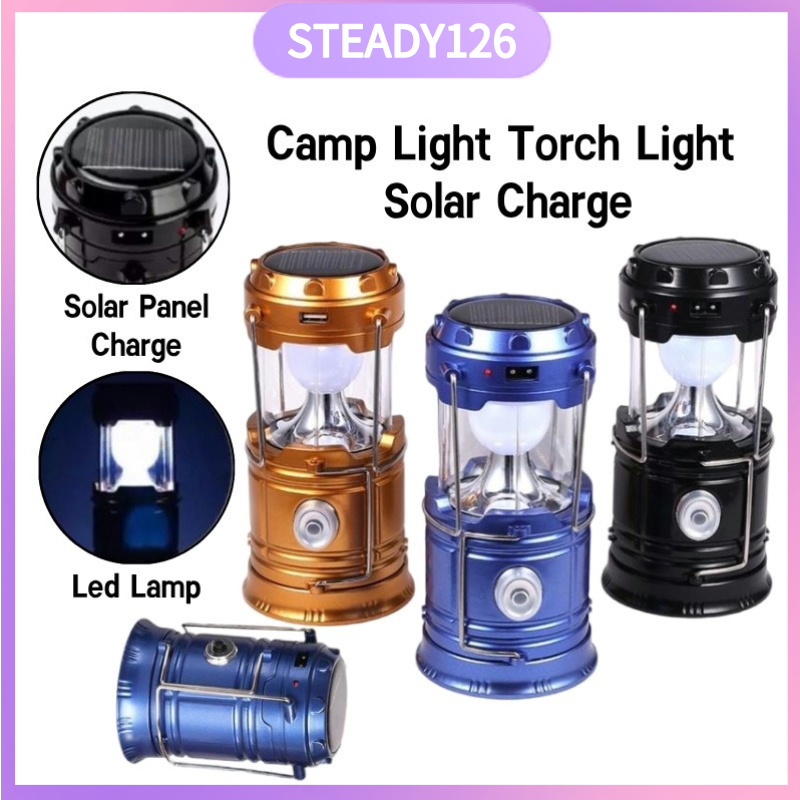 Camp Light Torch Light Hang Hold Solar Charge USB Charge Tent Light ...