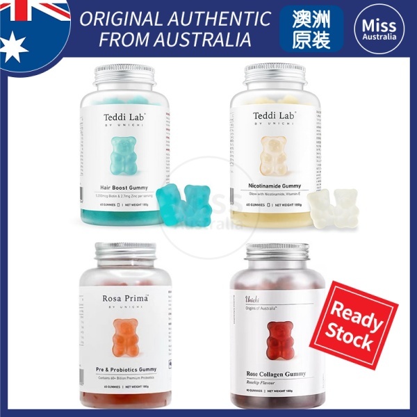 Unichi Gummy Bear 60 Gummies (Rose Collagen / Pre & Probiotics ...