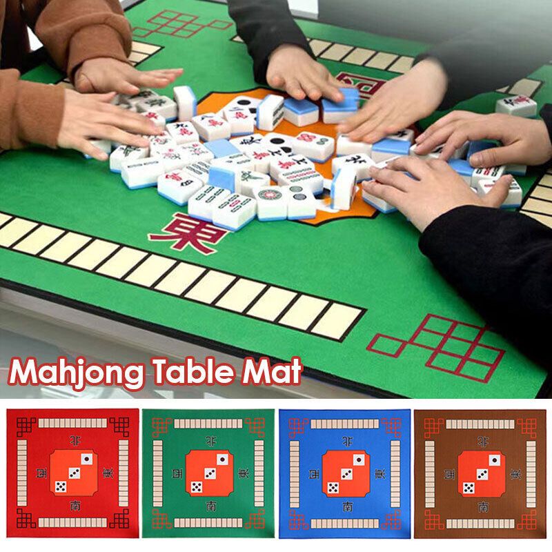 80x80CM Mahjong Mat Table Cloth Party Game Rummy Lami Noise Reduction ...
