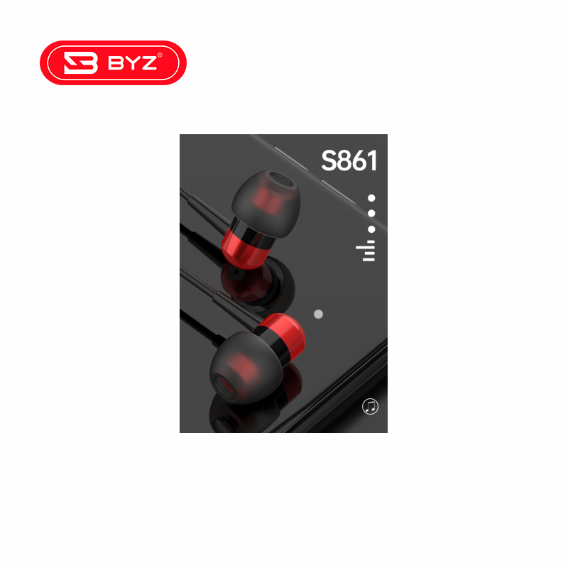 BYZ Extra bass in-ear earphone- S861m/t (Black) | Shopee Malaysia