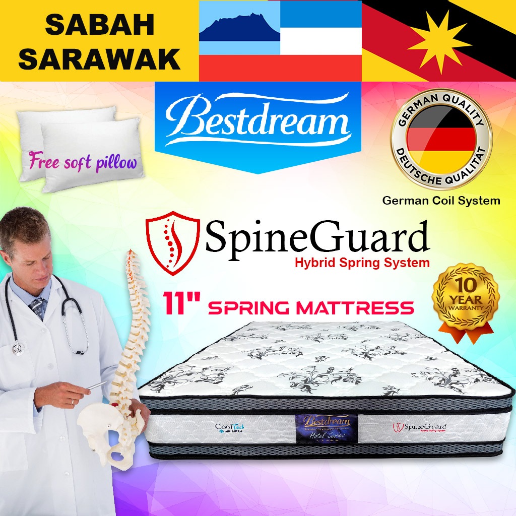 (SARAWAK / SABAH) 11" Inch BESTDREAM SpineGuard Mattress Tilam BackCare ...