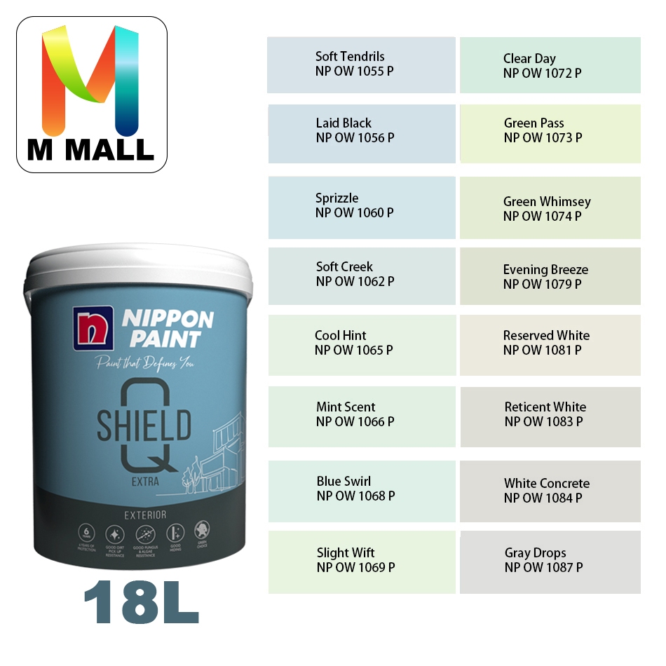 (1055-1087) 18L Nippon Paint Exterior Q-Shield Extra Timeless Off ...