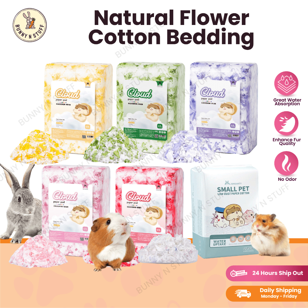 Jonsanty Hamster Cotton Paper Bedding Natural Flower Cotton Bedding ...