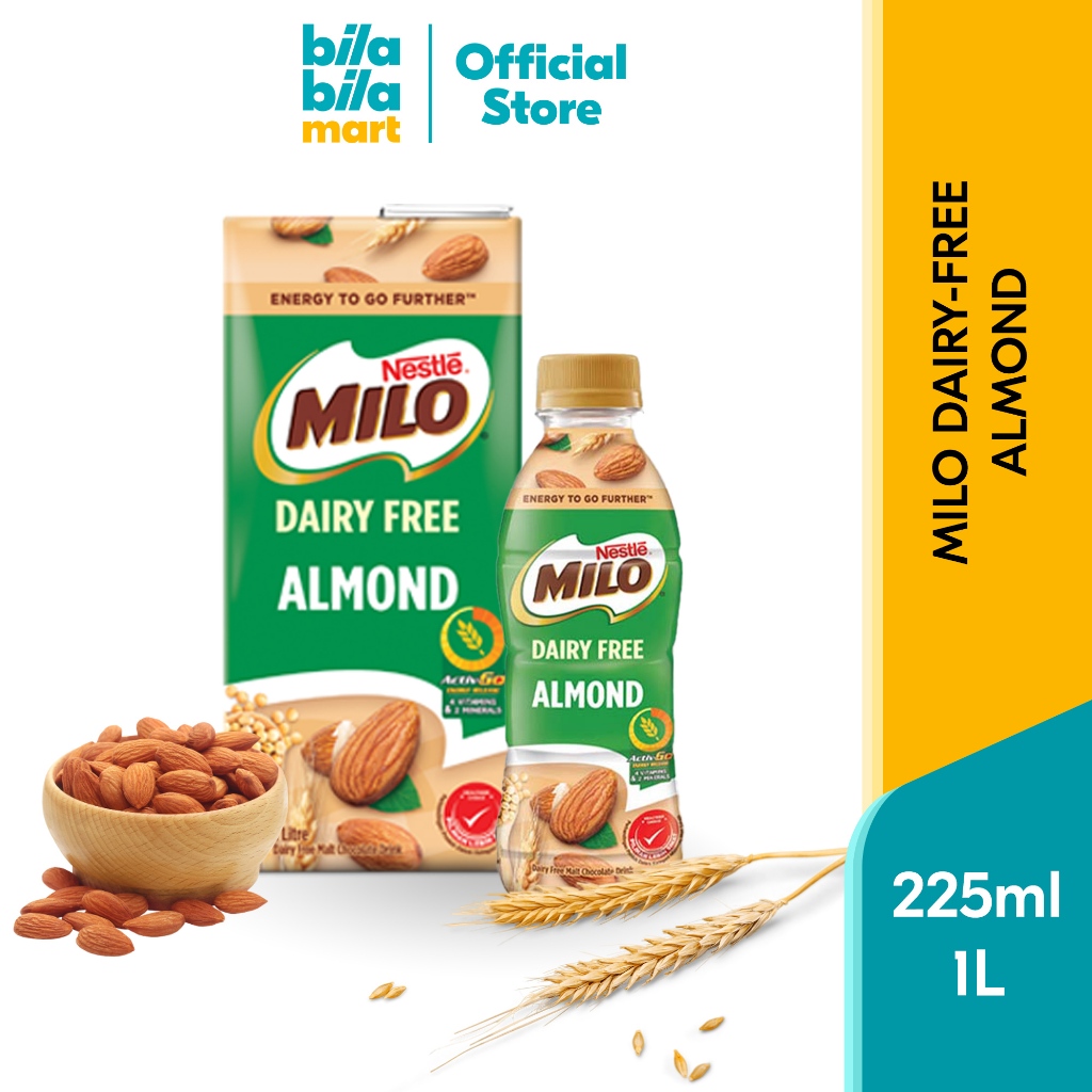 MILO Dairy-Free Almond (225ml | 1L) Plant Based Dairy-Free Malt ...