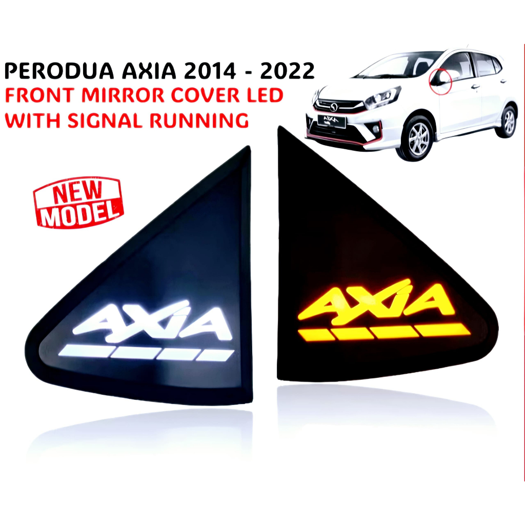 Perodua Axia 2014-2021 Front Side Mirror Cover Dynamic LED+Running ...