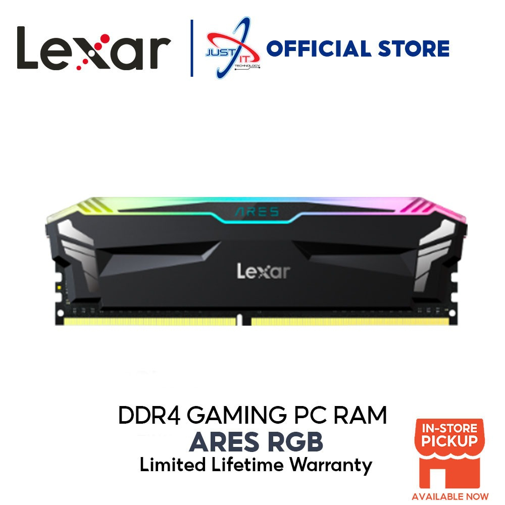 LEXAR ARES RGB 8GB (8x1) DDR4 3200MHZ CL16 LONGDIMM - BLACK | Shopee ...