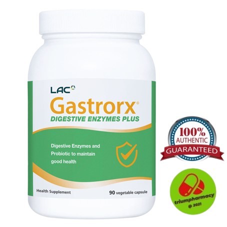 LAC GastroRX Digestive Enzymes Plus (90 vegetable capsules) | Shopee ...