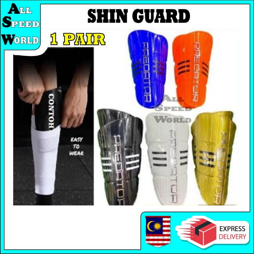 1 PAIR PREDATOR SHIN GUARD FOOTBALL Pads Protector Sport / BOLA LEG PAD ...